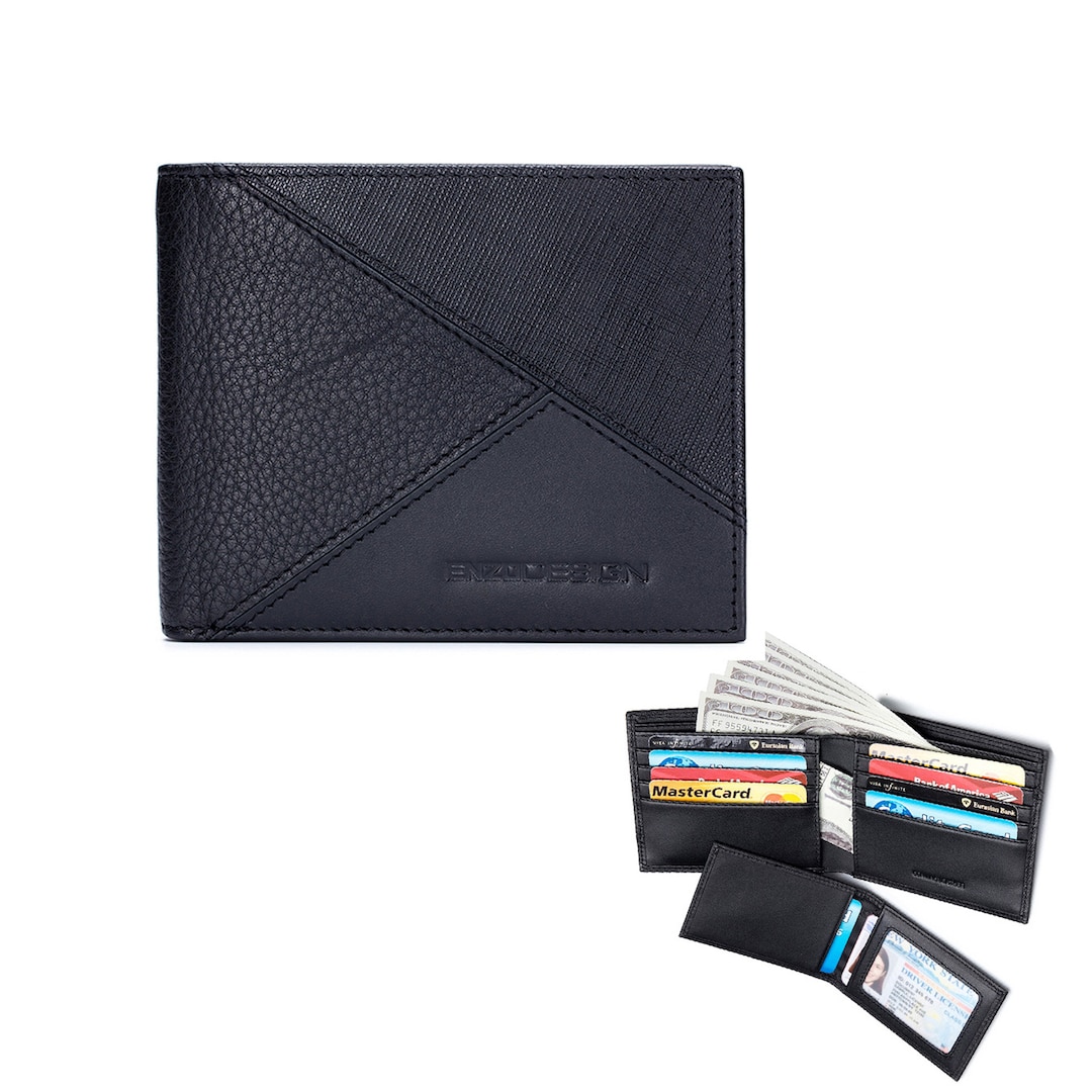 ENZODESIGN, Cow Napa, Leather Wallet, Removable Card Holder, Wallet Men ...