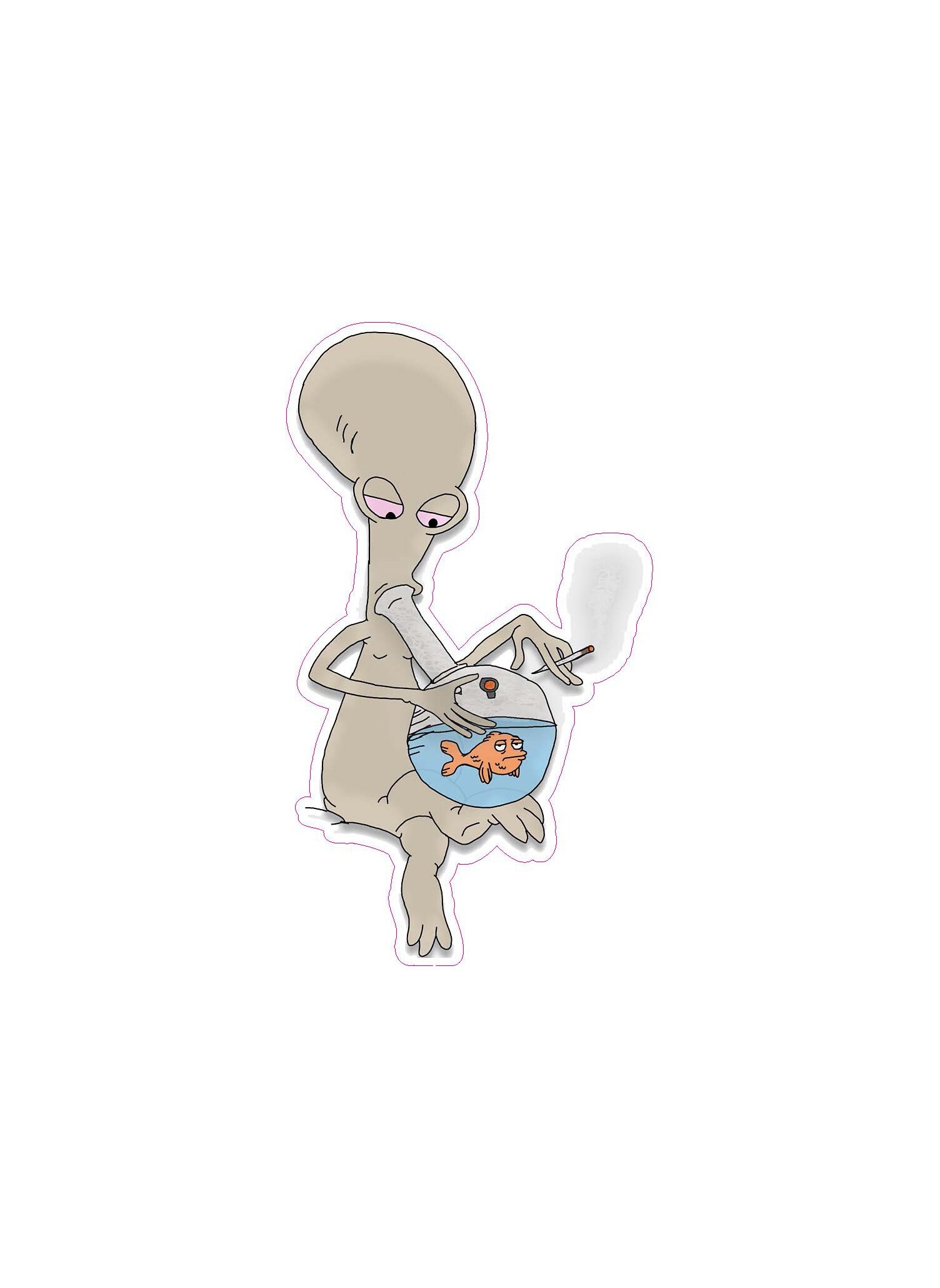 Paper Paper & Party Supplies 100% Waterproof Vinyl Sticker American Dad ...