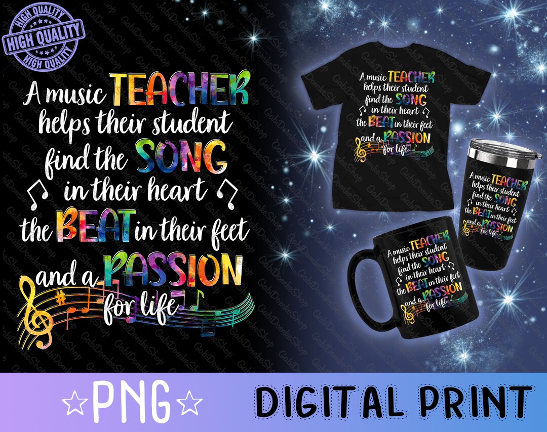 A Music Teacher Png, Teacher Back to School Png, Teaching Music is My ...