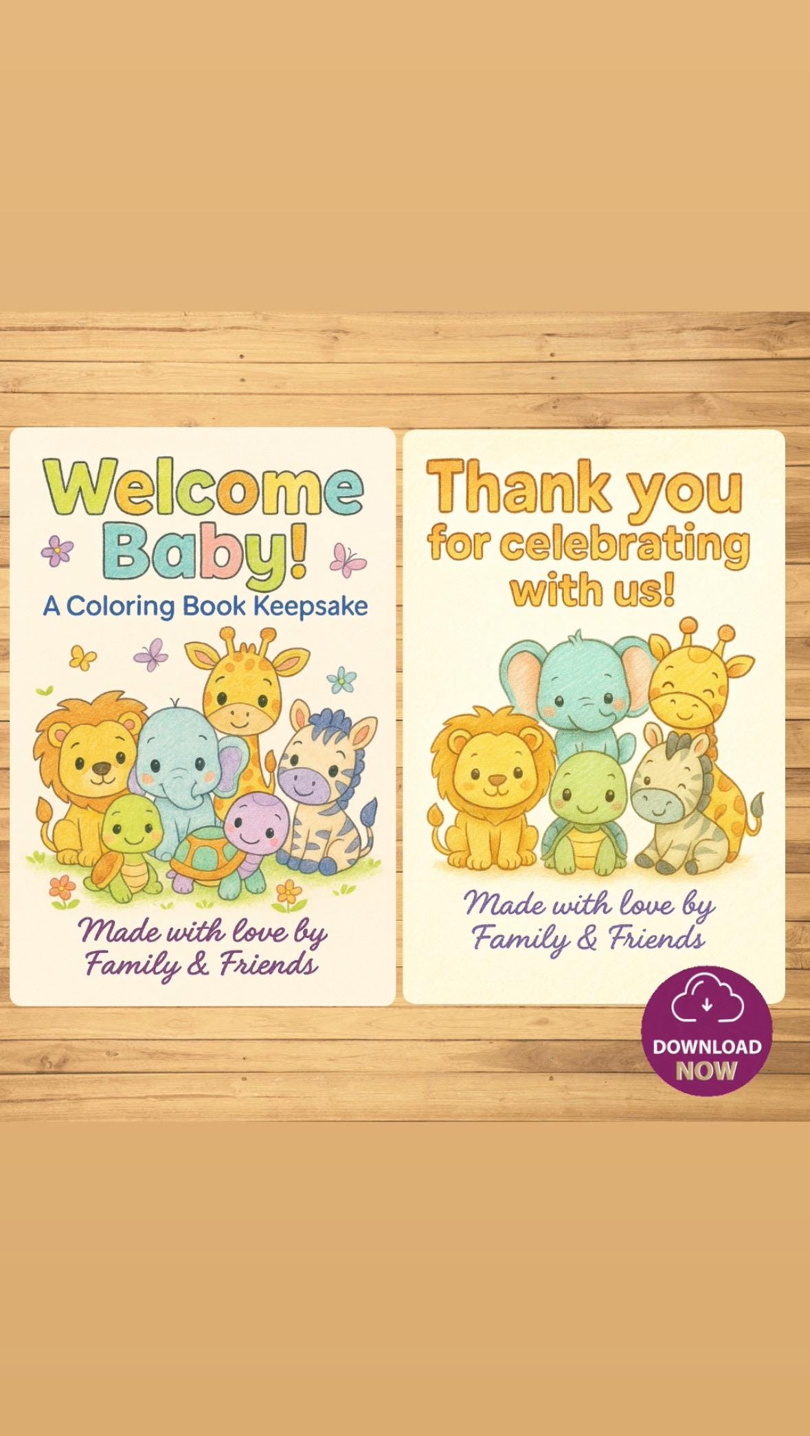 Welcome Baby! Coloring Book Keepsake | Baby Shower Alphabet Book | Baby ...