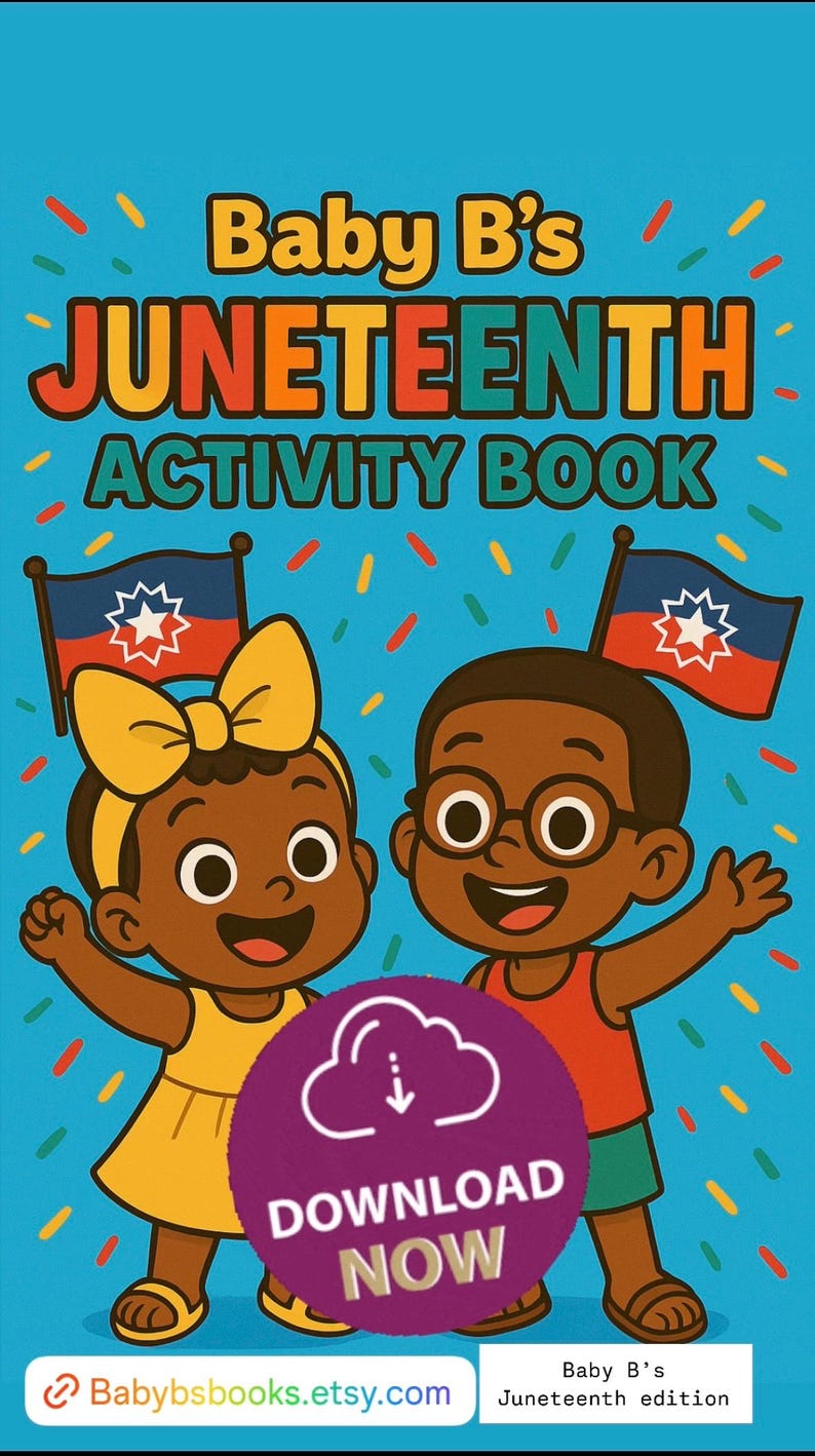 Baby B’s Juneteenth Digital Coloring & Activity Kit. PDF for Download ...