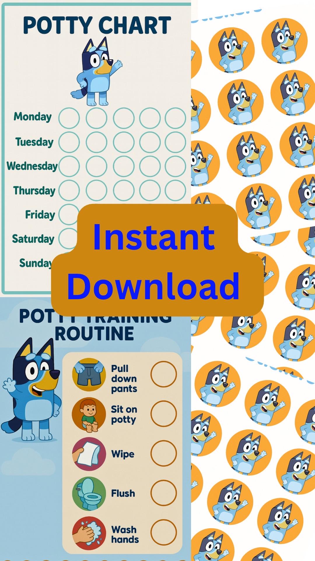 Toddler Potty Chart Printable – Character Inspired Potty Training Kit ...