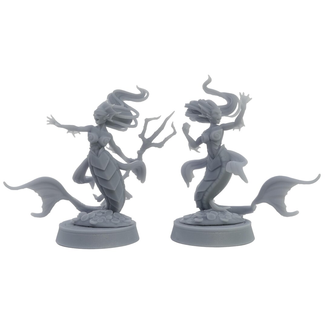 Siren Mermaid Seer Ghoul: Fantasy Paintable Miniature 3D Printed for ...