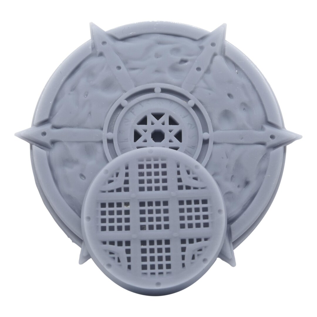 Hell Demonic Horror Style Themed Paintable Miniature Model Base Circle ...
