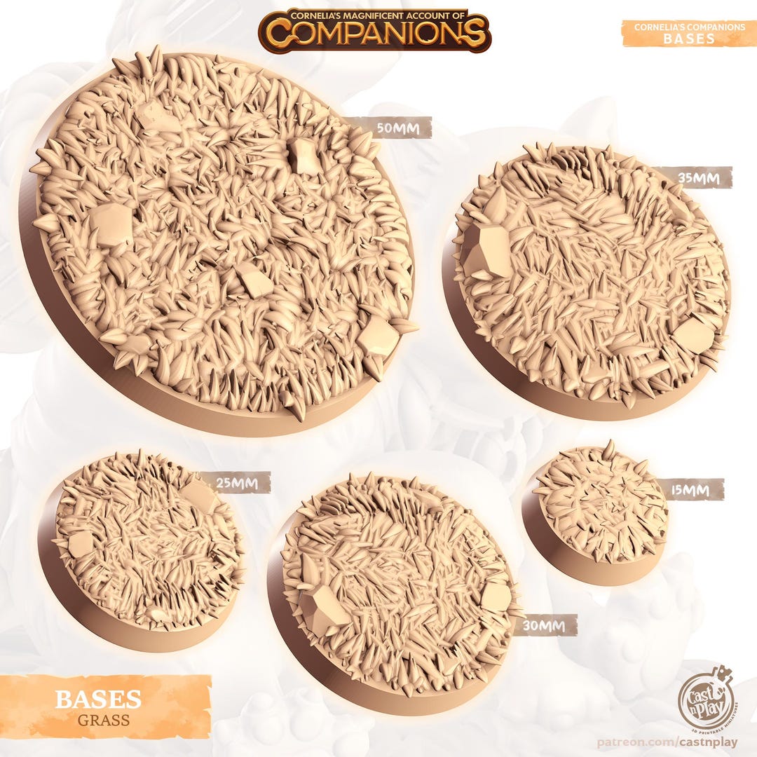 Grass Meadow Style Miniature Model Bases by Castnplay, Cornelia's ...