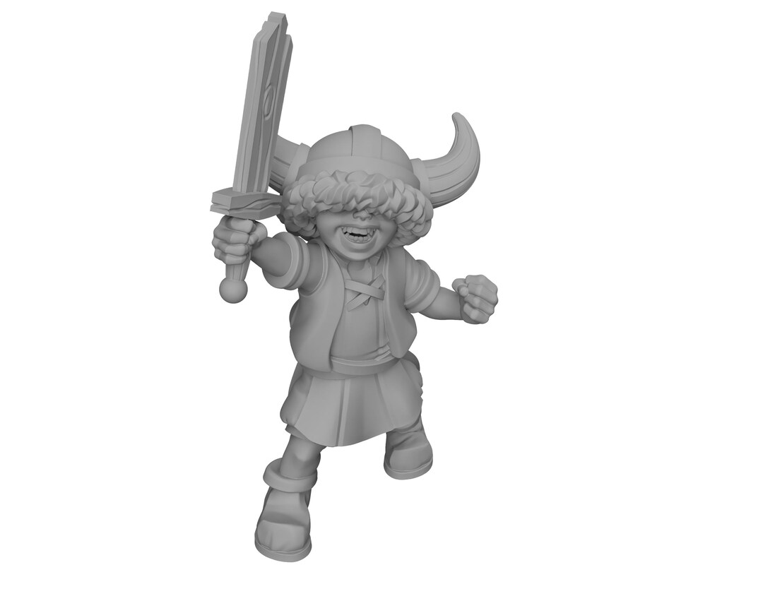 Young Viking Boy Villager Carrying Toy Wooden Sword Miniature Models by ...