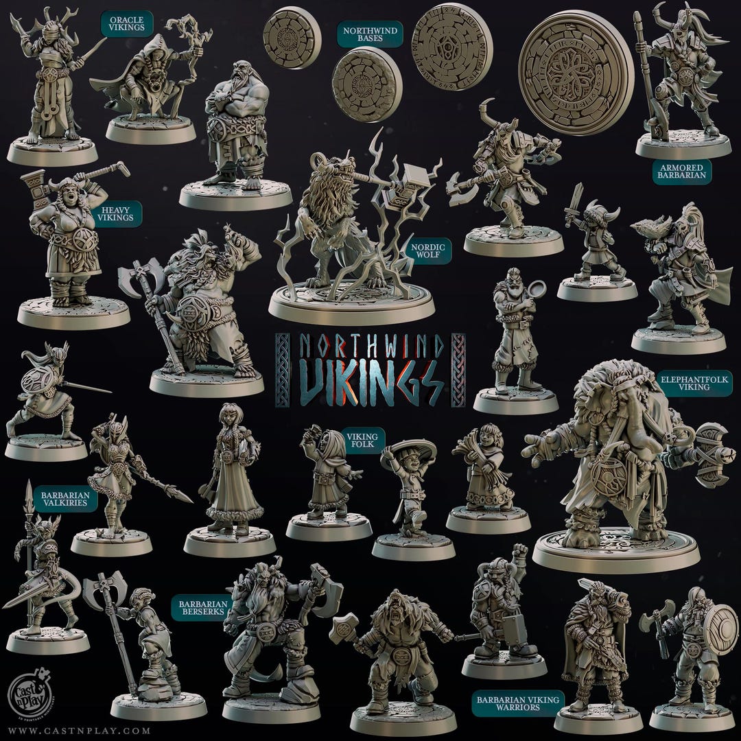 Complete Northwind Vikings Collection Valkyrie Barbarian Villagers ...