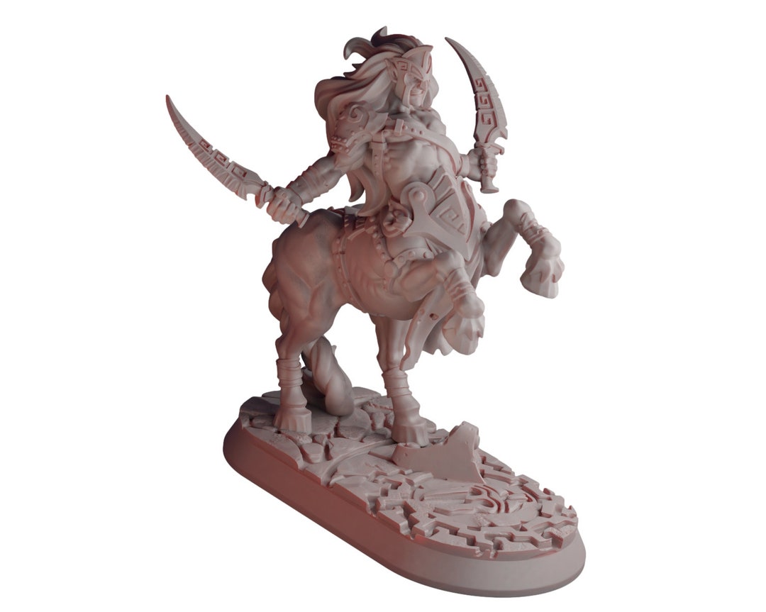 Centaur Warrior Dual Sword Ancient Greek Mythology Paintable Miniature ...