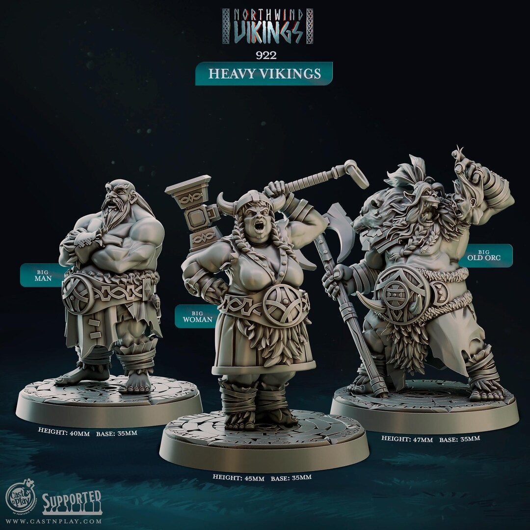 Female Male Heavy Human Orc Barbarian Viking Nordic With Hammer ...