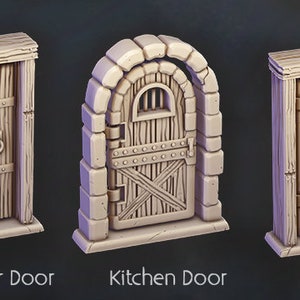 Miniature Medieval Door Internal External and Kitchen by Castnplay ...