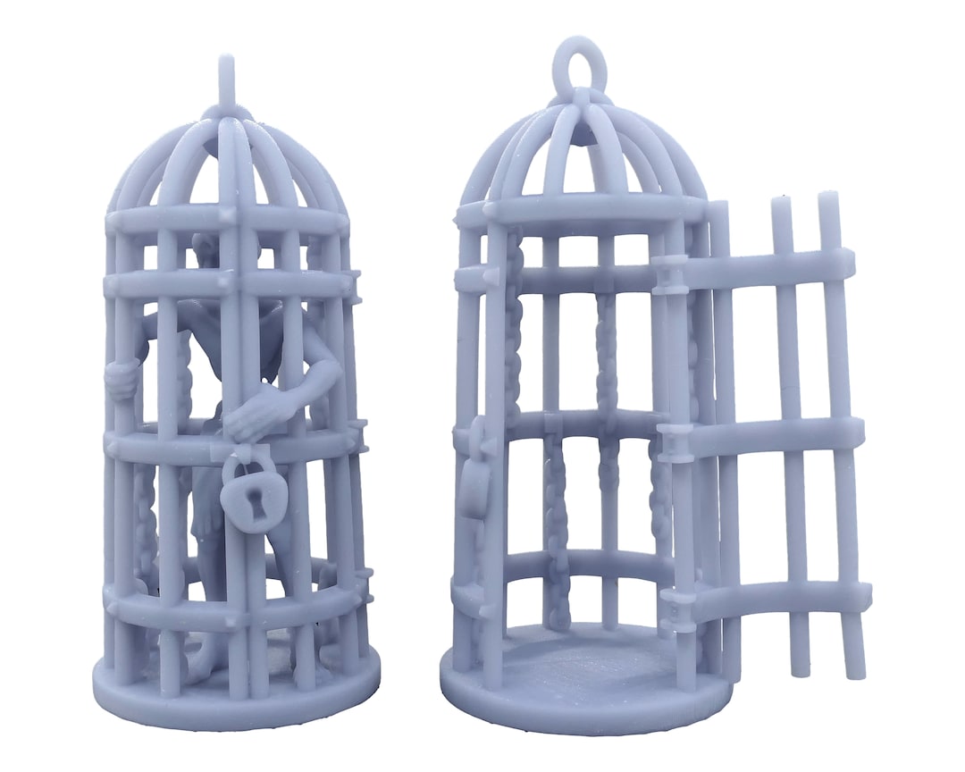 Cage Collection Paintable Miniature 3D Printed With Plant Based Resin ...