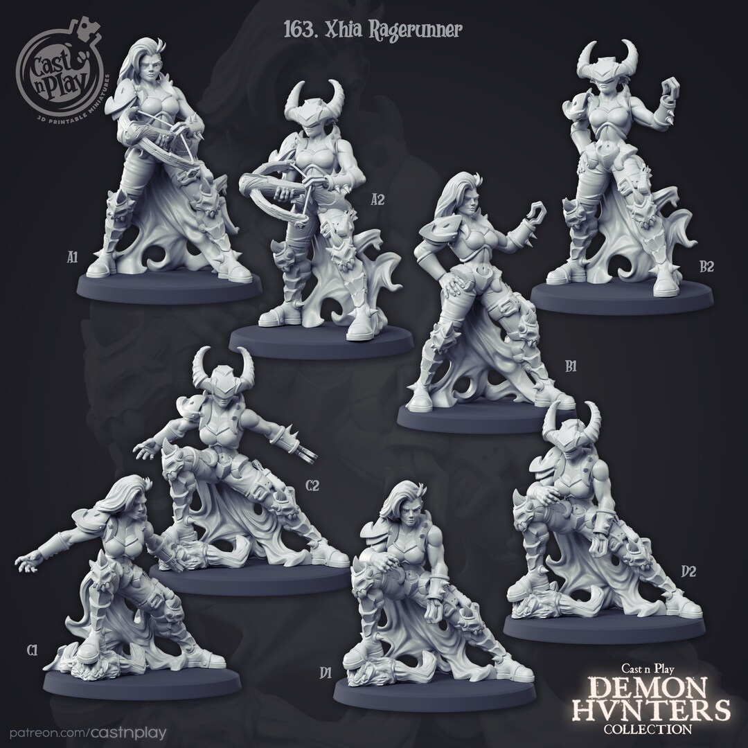 Rogue Demon Hunter Xhia Paintable Miniature - Demon Hunters - Etsy