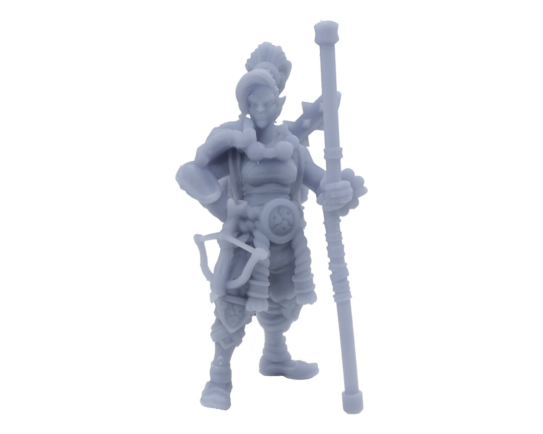 Female Half-elf Monk Paintable Miniature 3D Printed With Plant Based ...