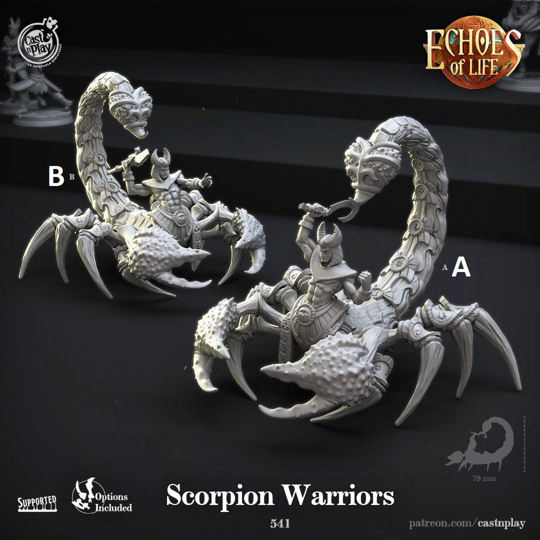 Scorpion King Beast 32mm Scale Paintable Miniature: Ancient Egyptian ...