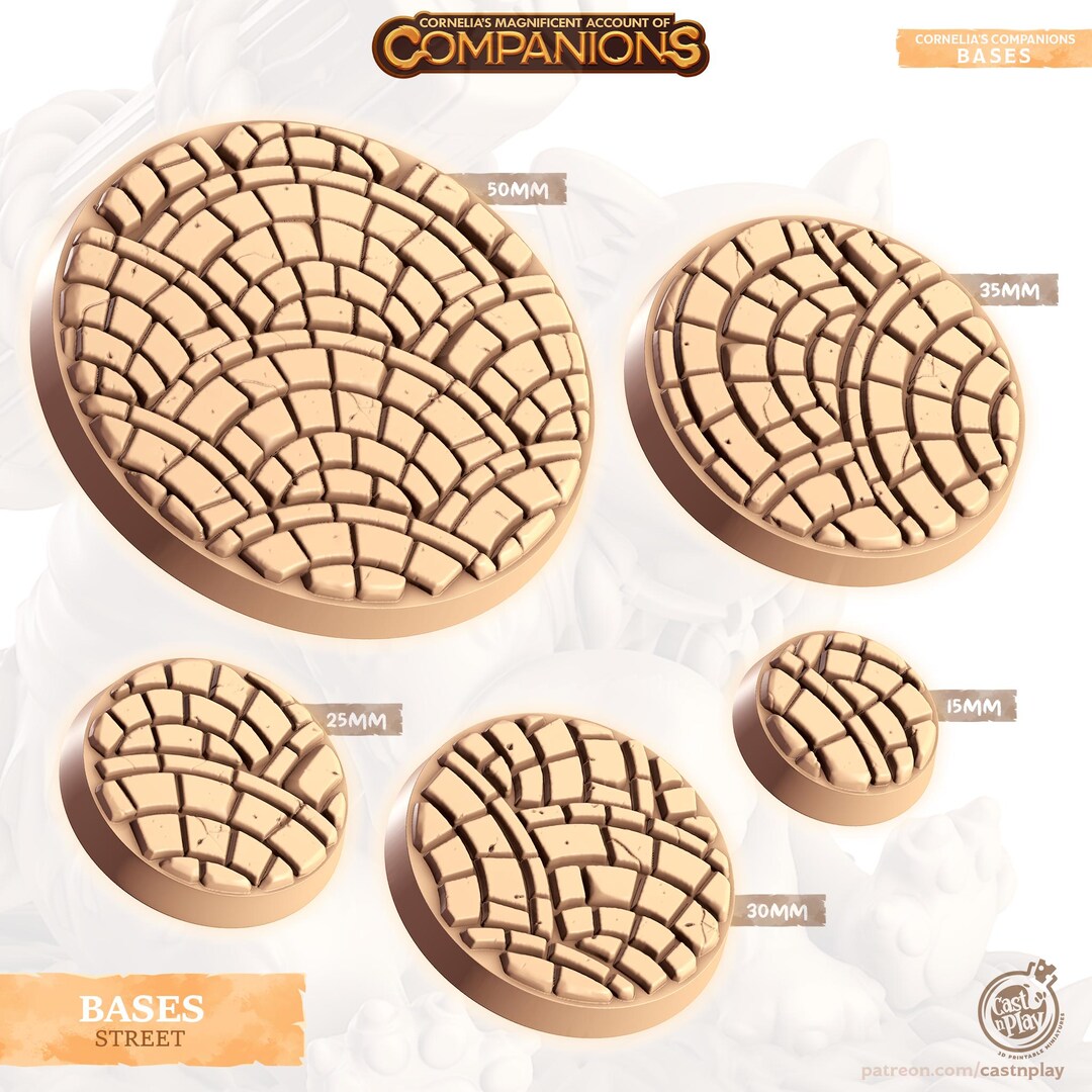 Cobbled Street Stone Style Paintable Miniature Model Bases by Castnplay ...