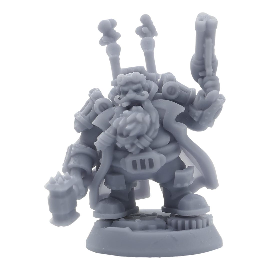 Steampunk Dwarf 32mm Scale Dwarven Guard Commander With Hammer and Gun ...