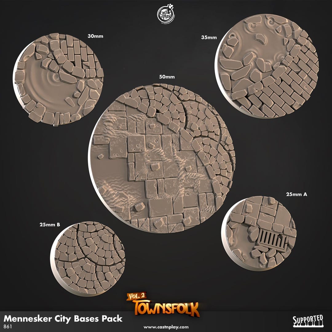 Stone Base Water Puddle Crumbling Rock Tiles Style Miniature Model ...