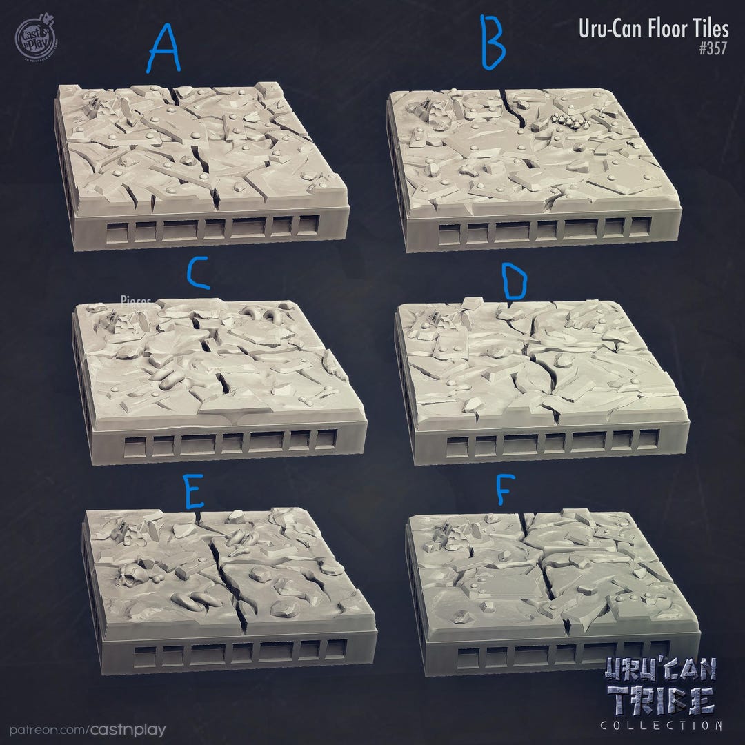 Modular Nature Orc Camp Tiles Paintable 3D Printed With Plant Based ...