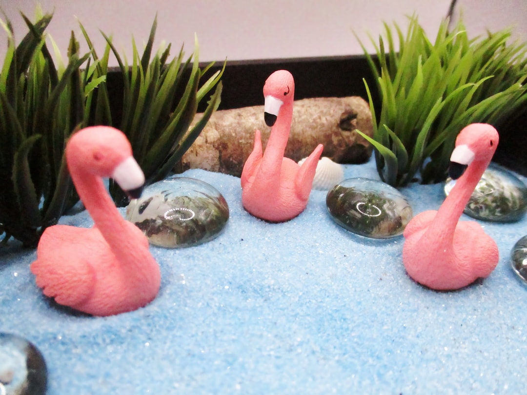Flamingo Nature Scene Zen Garden Desk and Cubicle Accessory, Gift ...