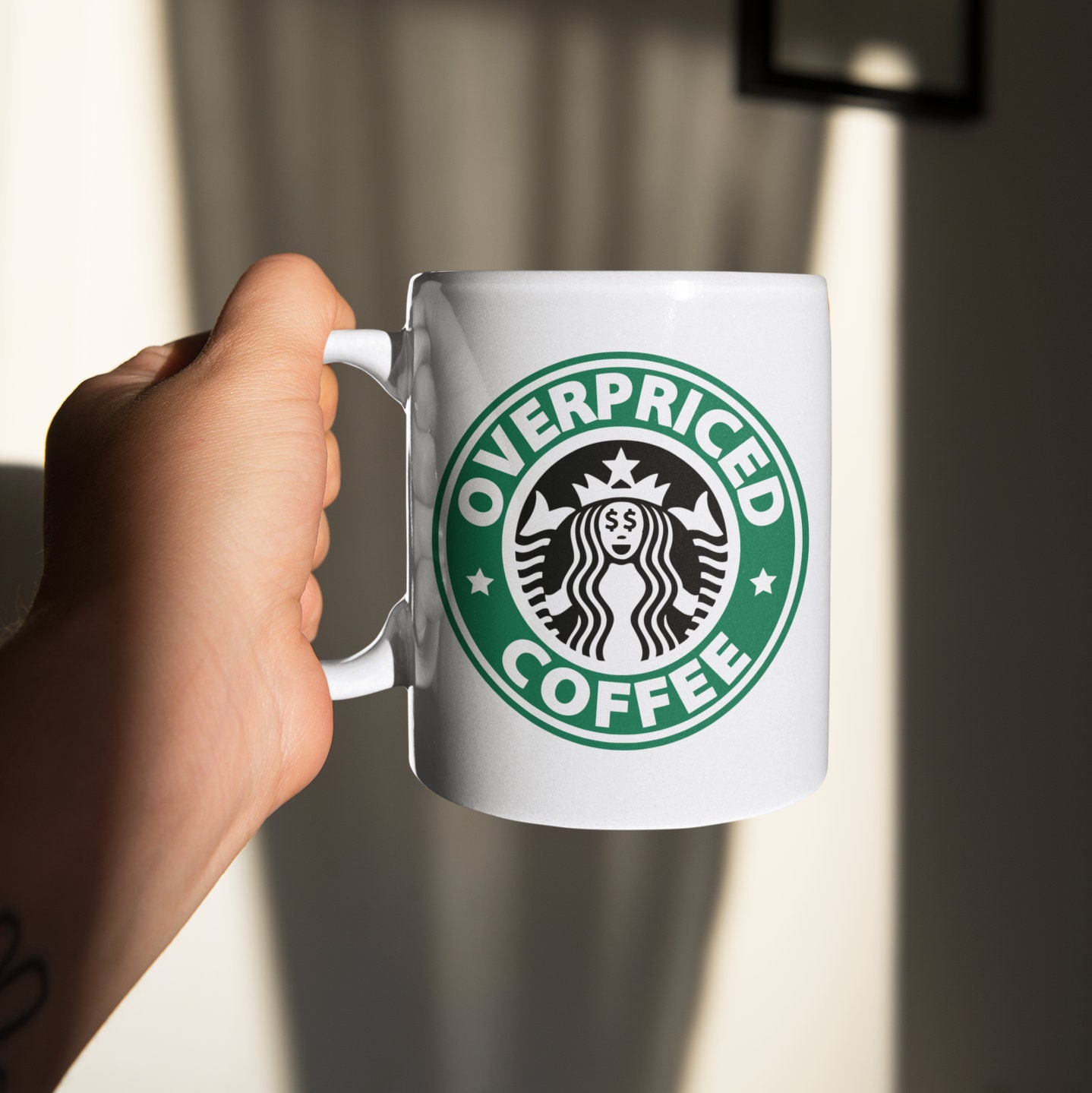 Starbucks Parody Logo Overpriced Coffee Funny Gift | Etsy