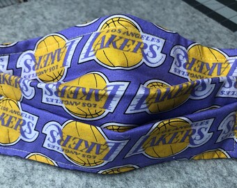 Lakers Face Mask 100% Cotton Reusable Washable Los Angeles - Etsy