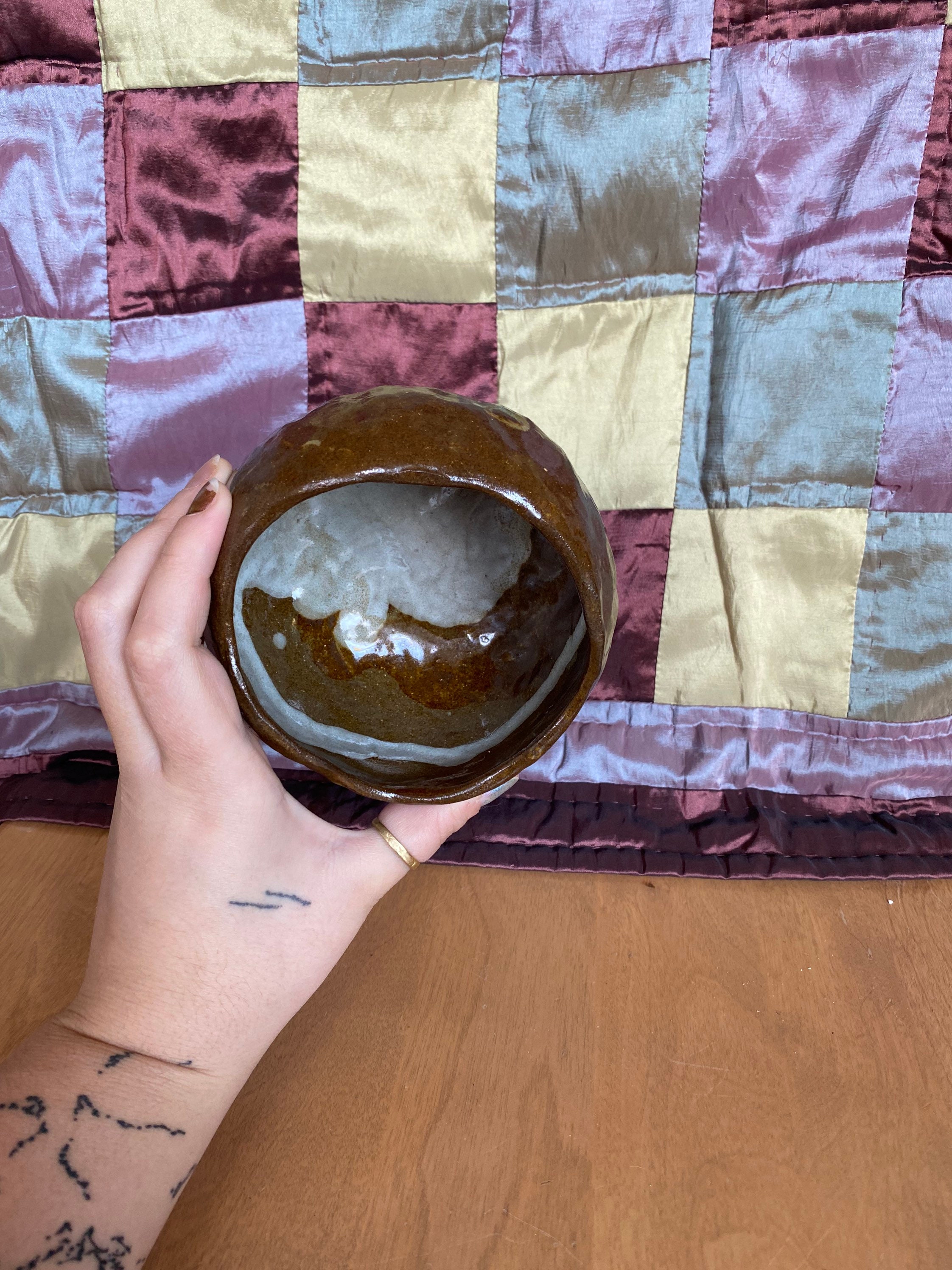 Icey Earthen Bowl - Etsy
