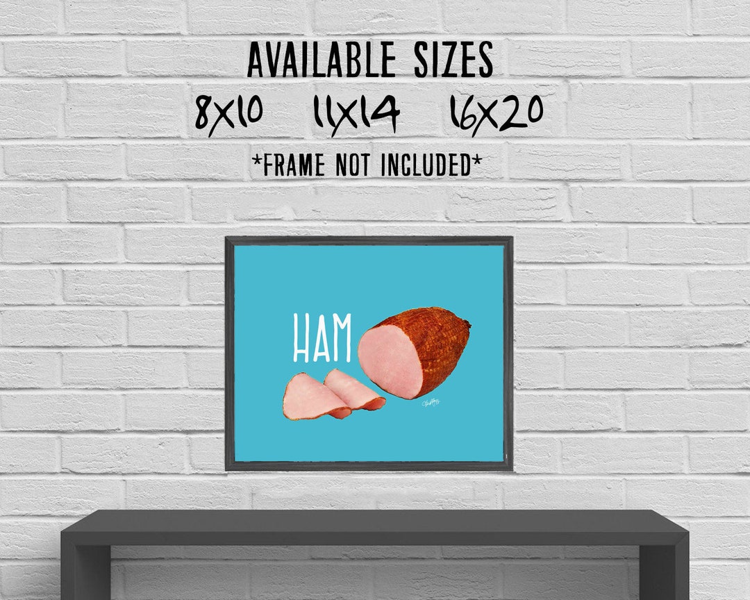 Ham Illustrated Art Print - Etsy