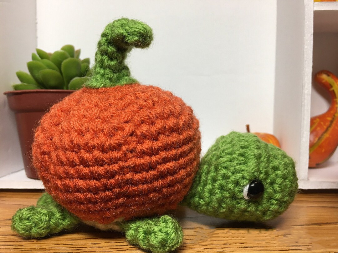 PDF PATTERN Pumpkin Turtle Crochet Amigurumi Tutorial Crochet File - Etsy