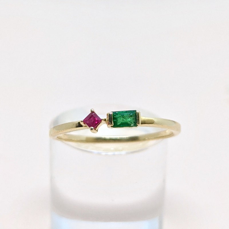Emerald Ruby Ring - Etsy