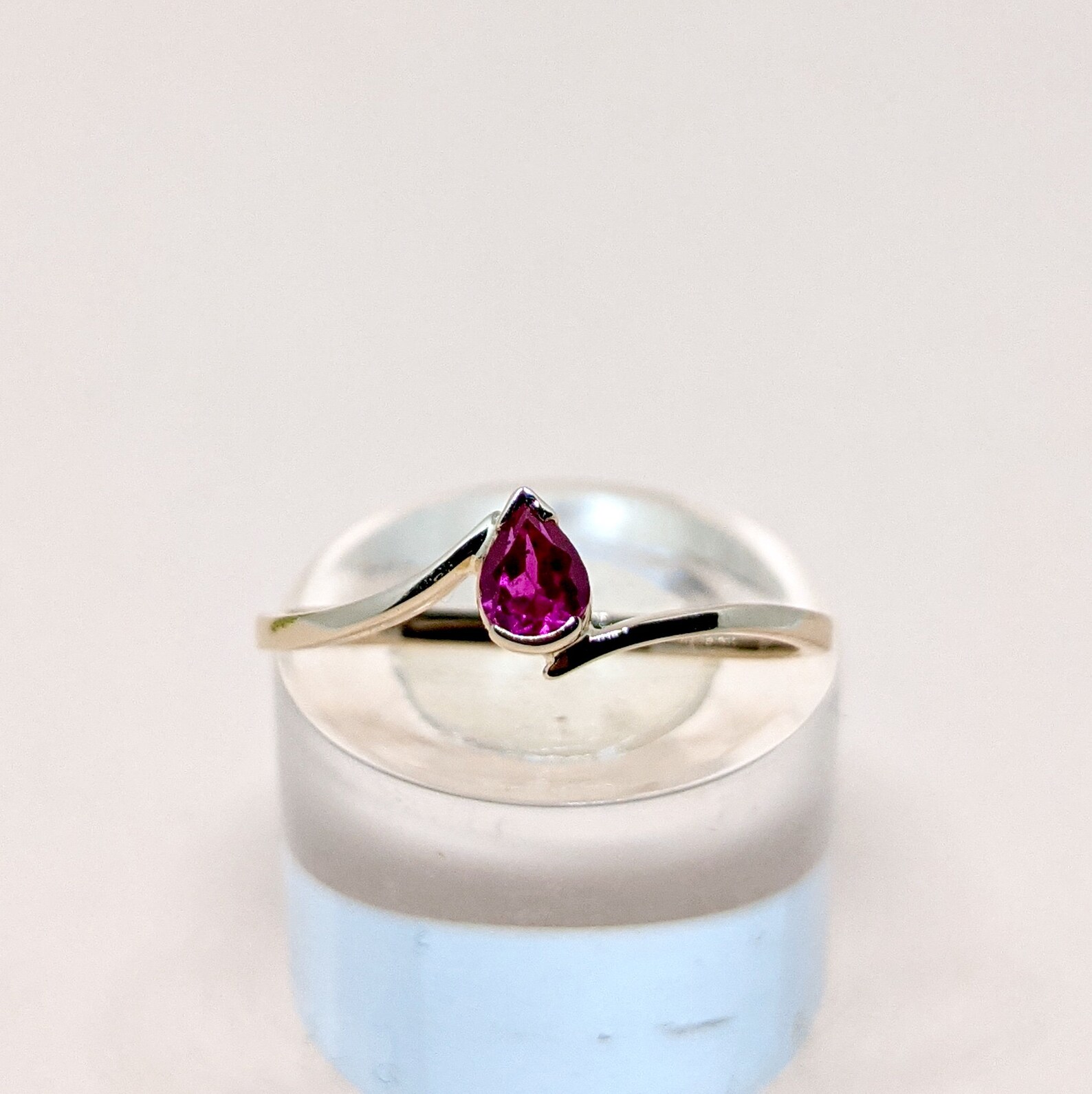 14k Gold Ruby Art Deco Ring Stackable Solid Gold Ring Dainty Ruby Ring Fine Ruby Gold Ring July ...