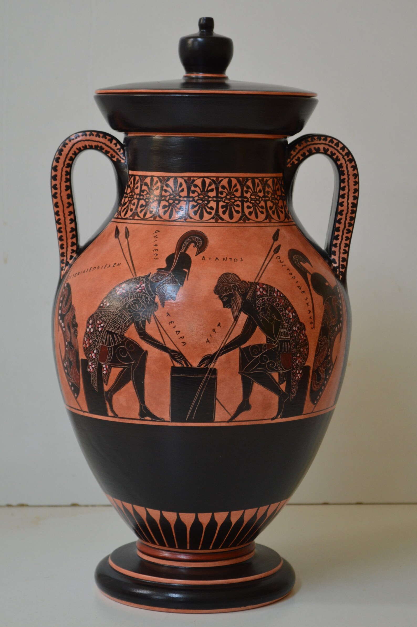 Greek Pottery Hand Made Replica Black Figure Achilles and - Etsy