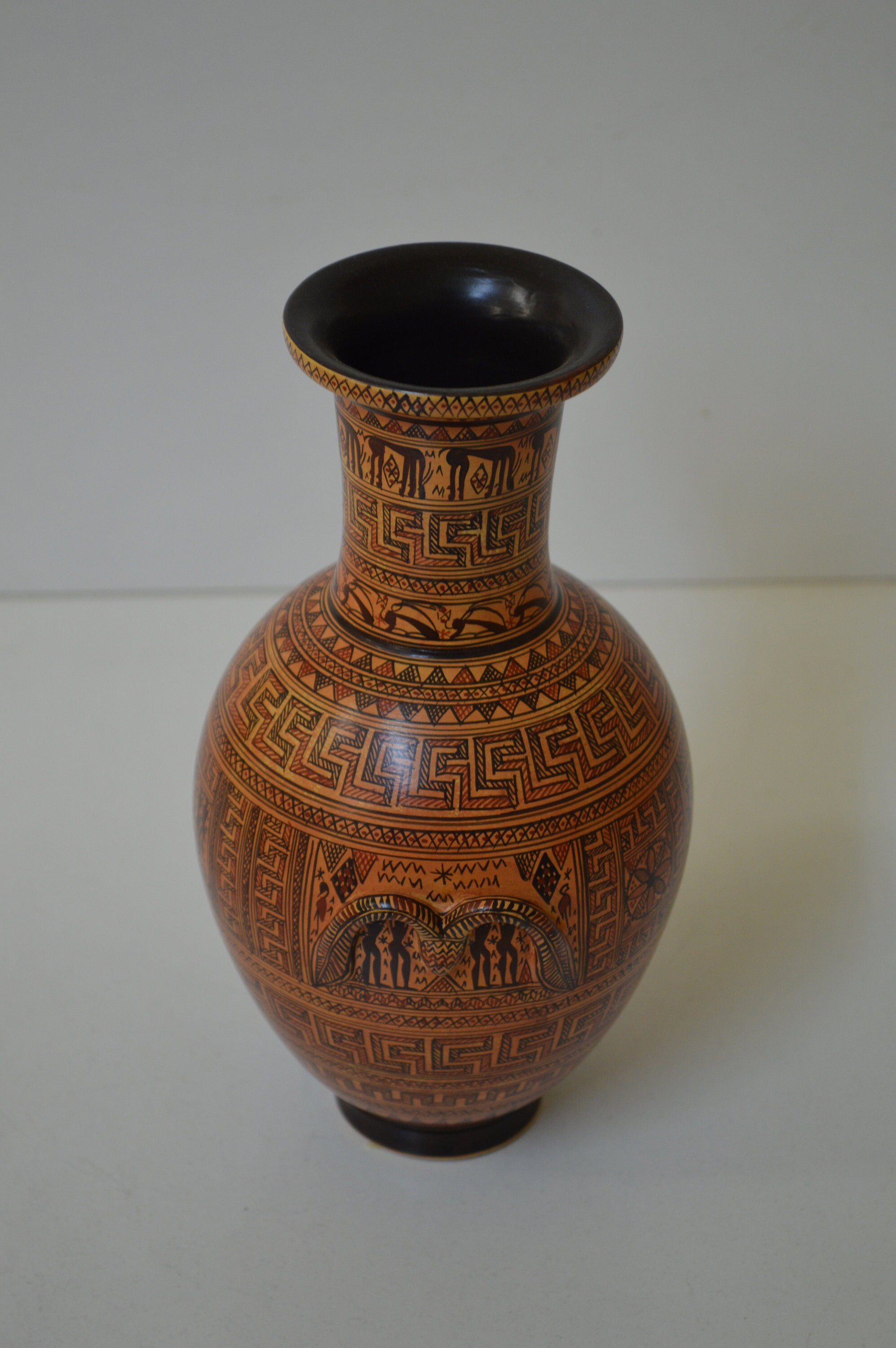22 Cm Geometric Dipylon Amphora Greek Pottery Hand Made - Etsy