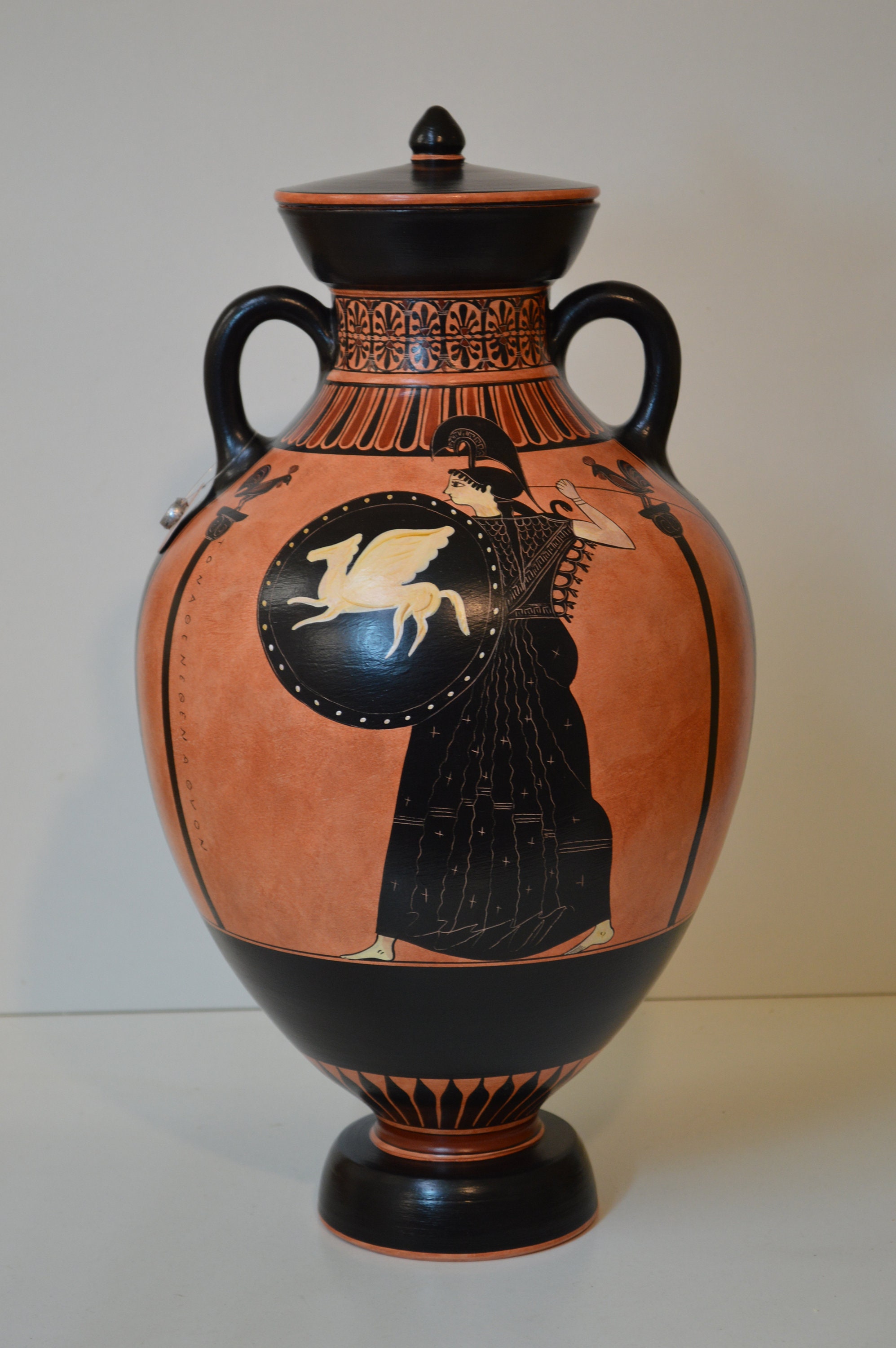 Ancient Greek Blackfigure Panathenaic Amphora Pottery