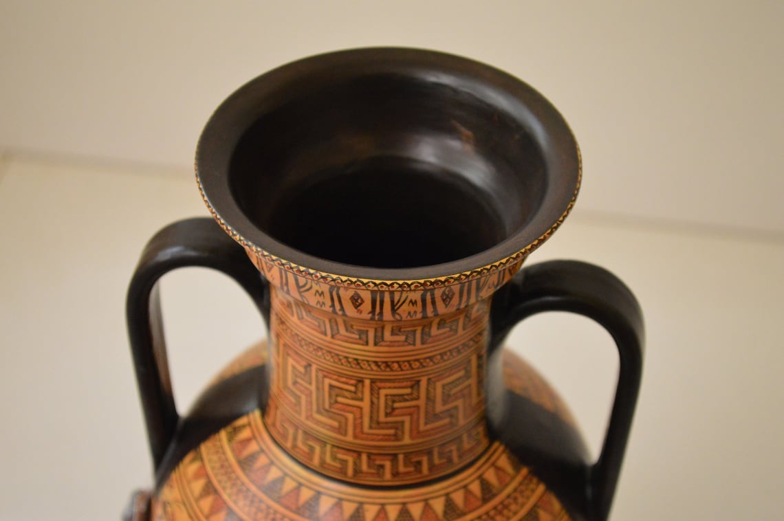 Greek Pottery, Hand Made Replica, Geometric Amphora - Etsy UK