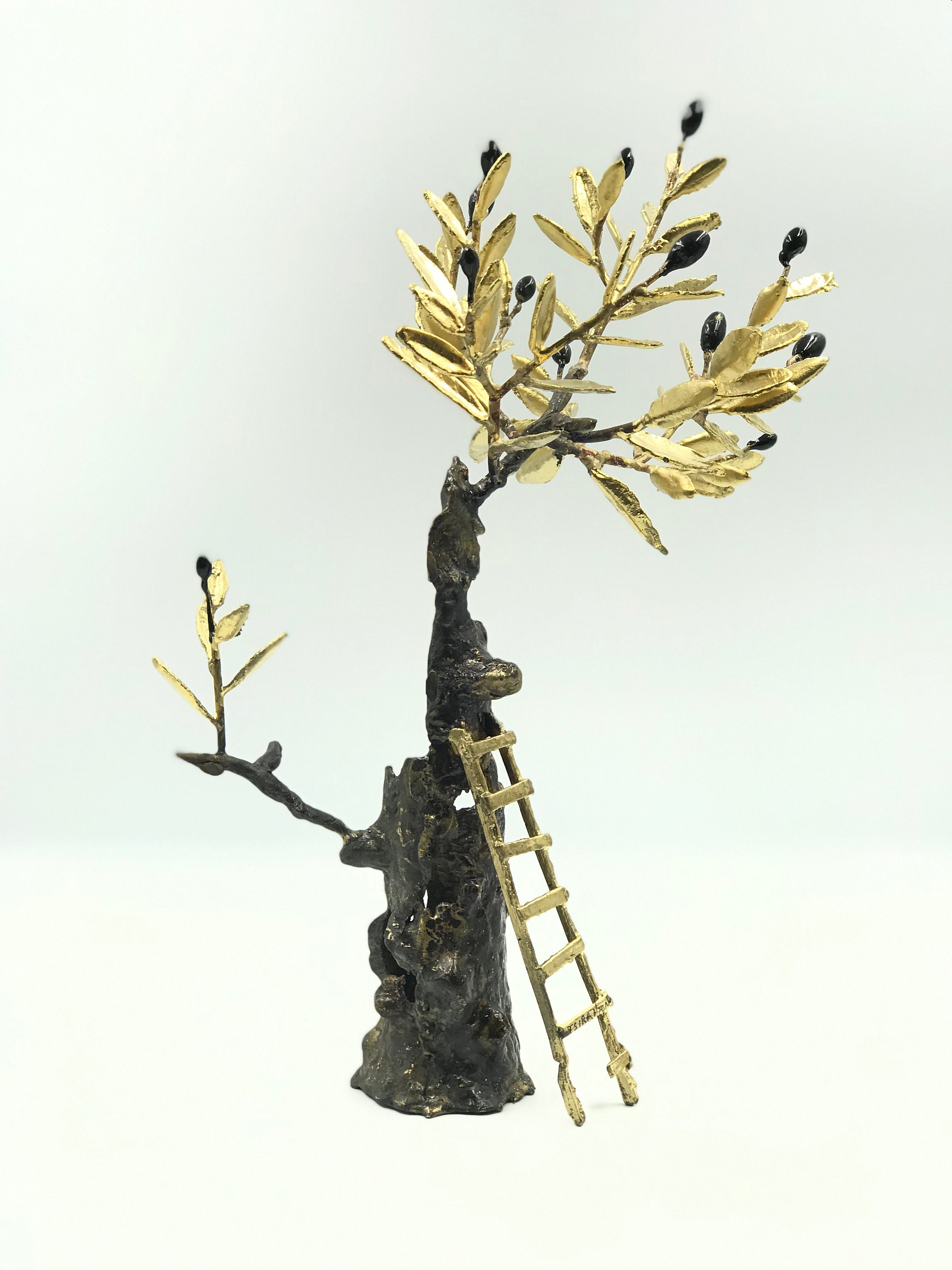 Golden Bronze Olive Tree With Ladder - Etsy