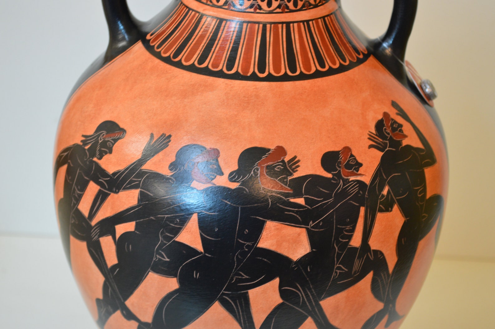 45cm Black Figure Panathenaic Amphora, Greek Pottery, Hand Made Replica ...