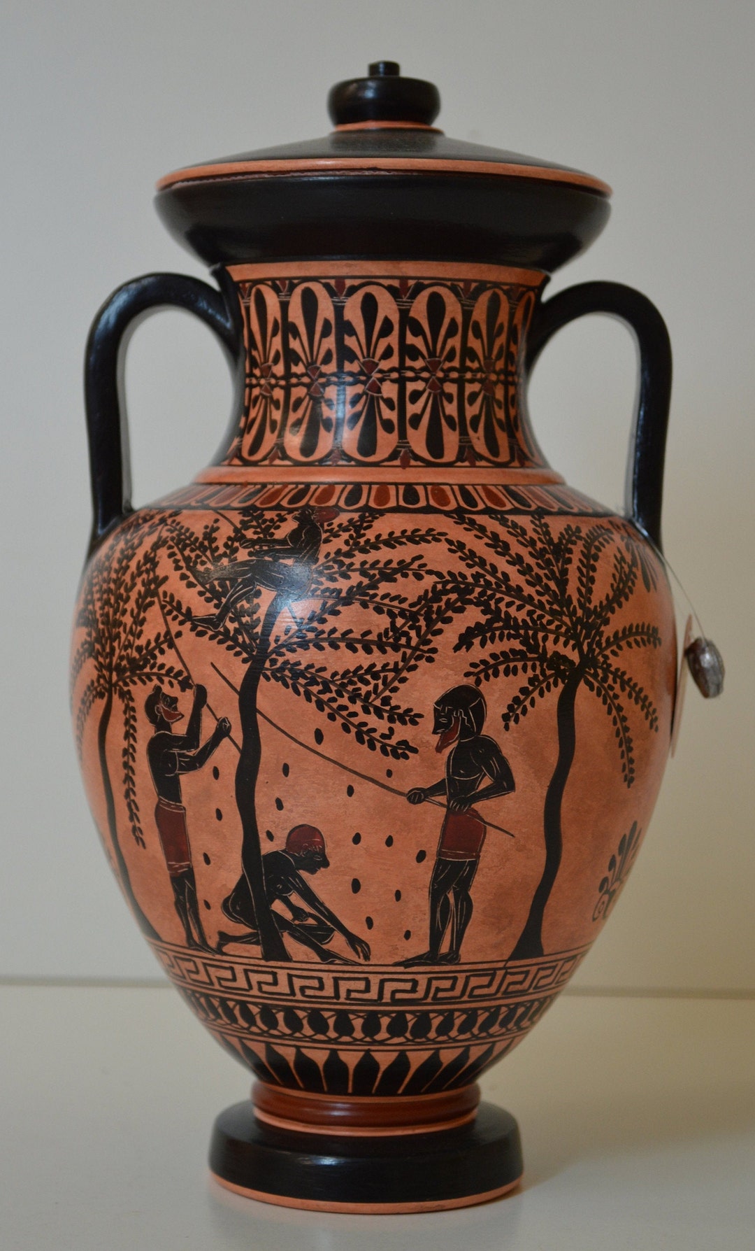 25cm Black Figure Amphora, Antimenes Painter, Hand Made Greek Pottery ...