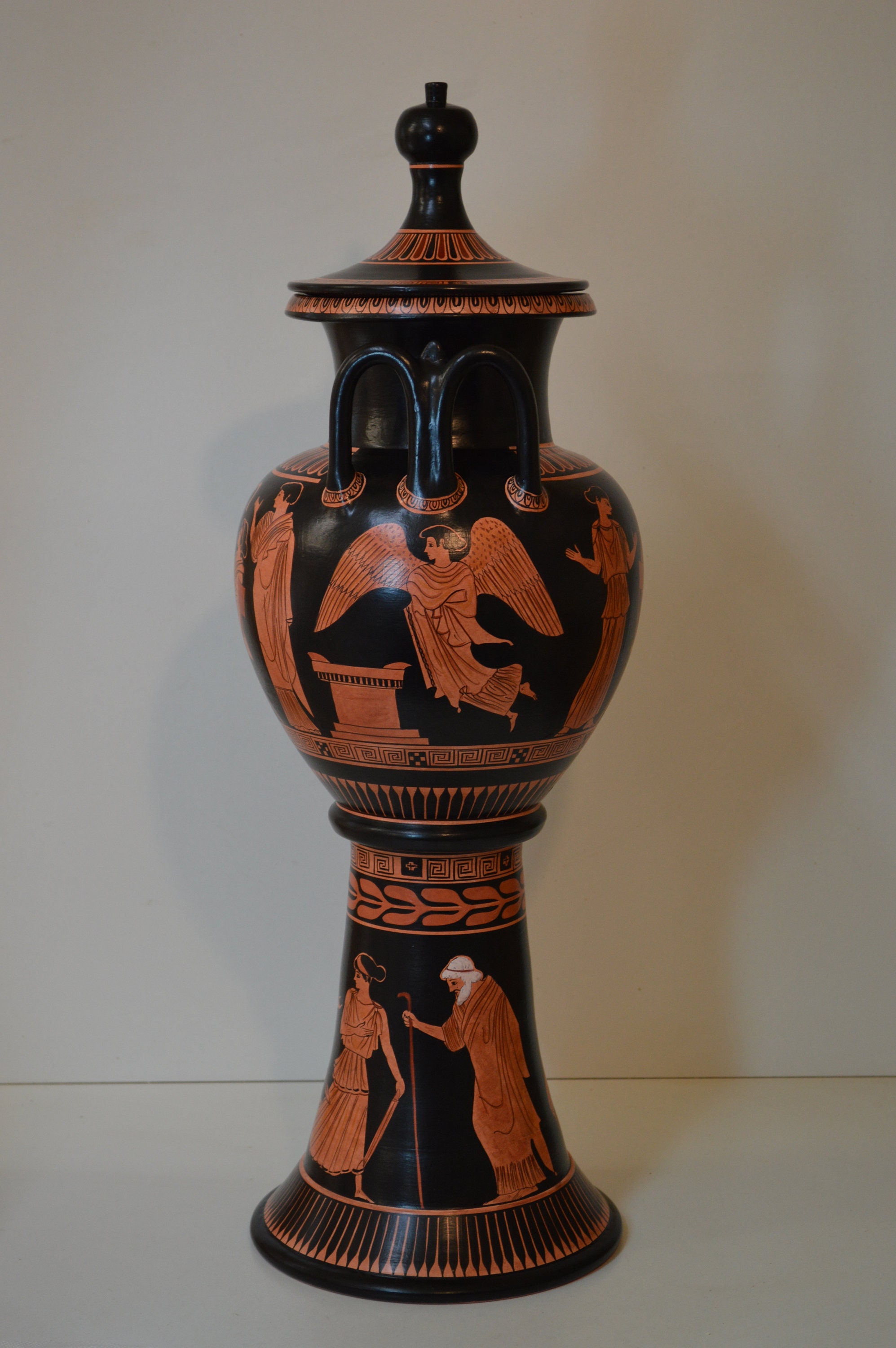 Greek Pottery, Hand Made Replica, Red Figure Lebes Gamikos, Wedding ...