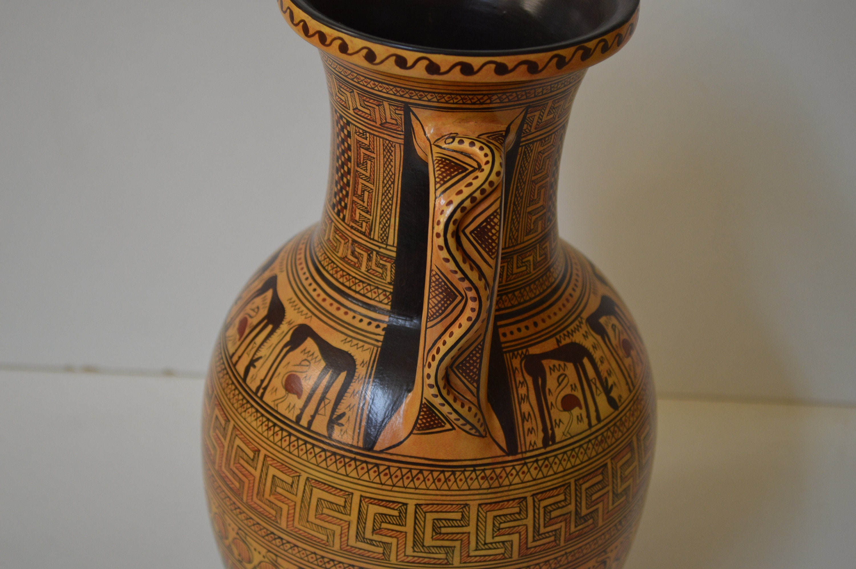 Greek Pottery, Hand Made Replica, Geometric Amphora - Etsy