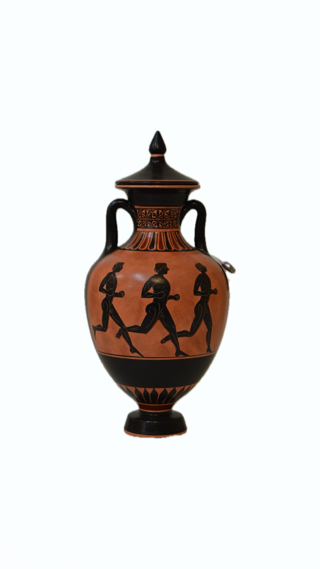Greek Pottery, Hand Made Replica, Black Figure Amphora, Panathenaic ...