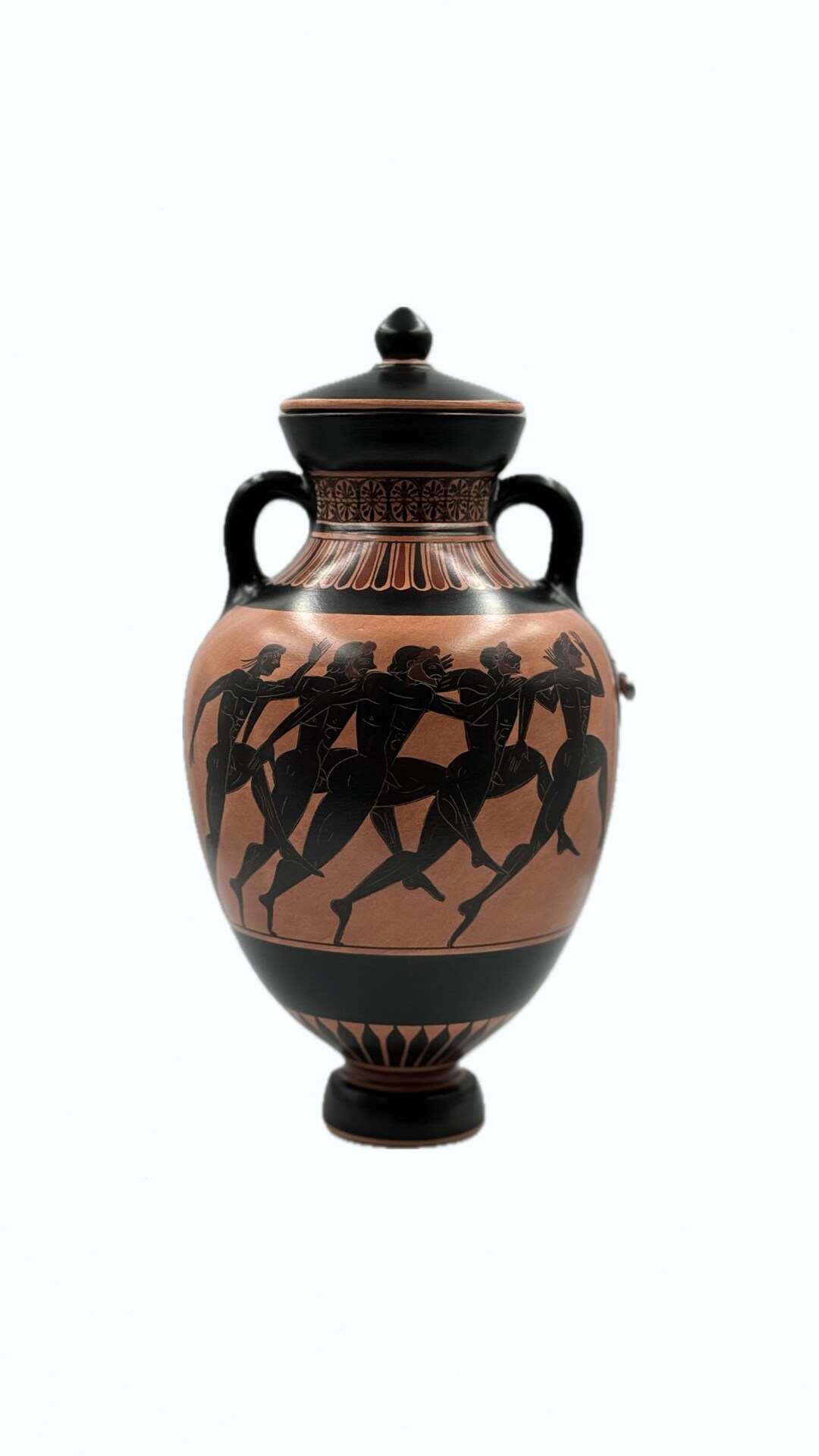 Greek Pottery, Hand Made Replica, Black Figure Amphora, Panathenaic ...