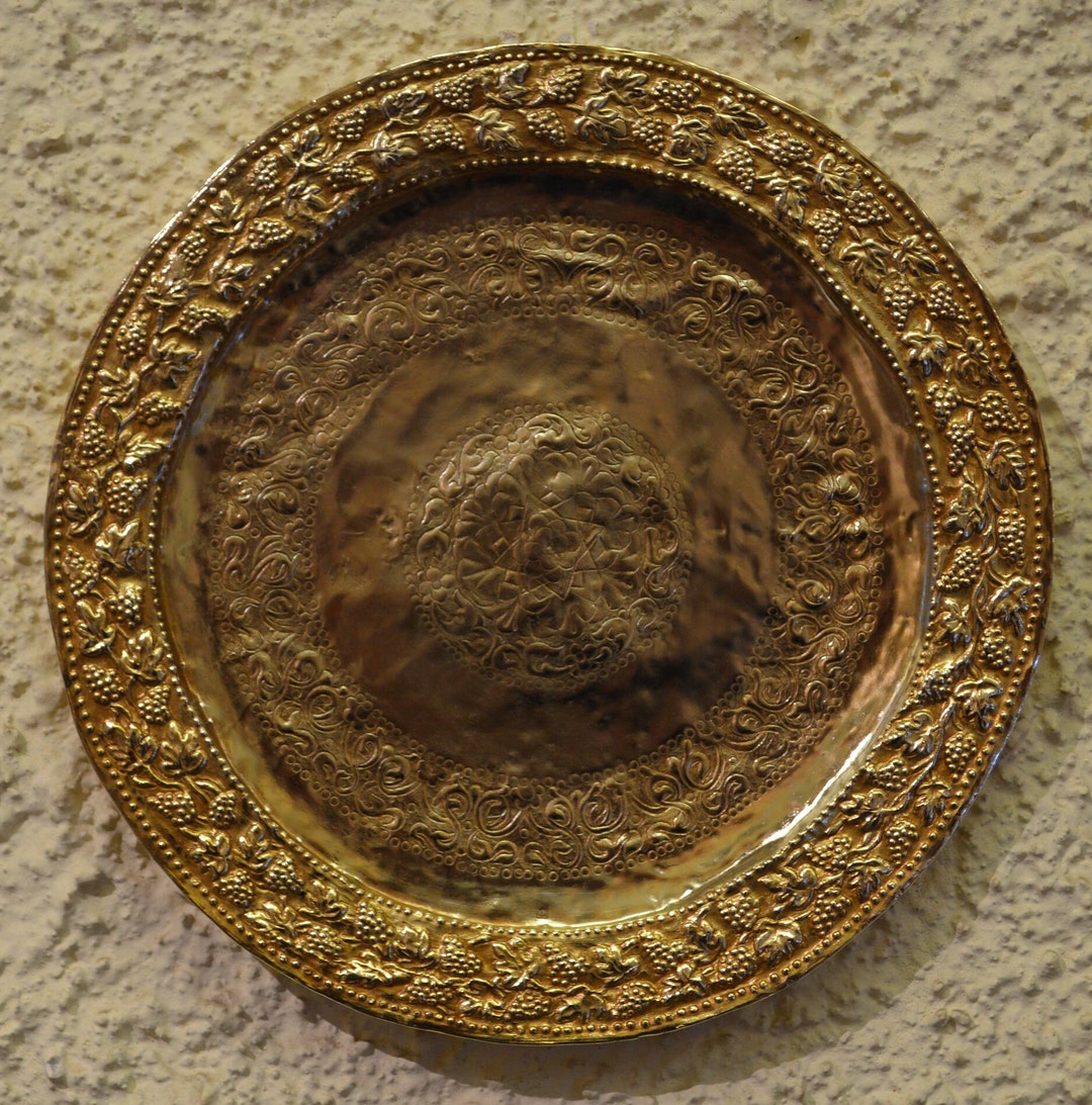 Bronze Gold Plated Wall Disc - Etsy