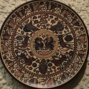 Greek Pottery, Hand Made Replica, Corinthian Wall Plate - Etsy
