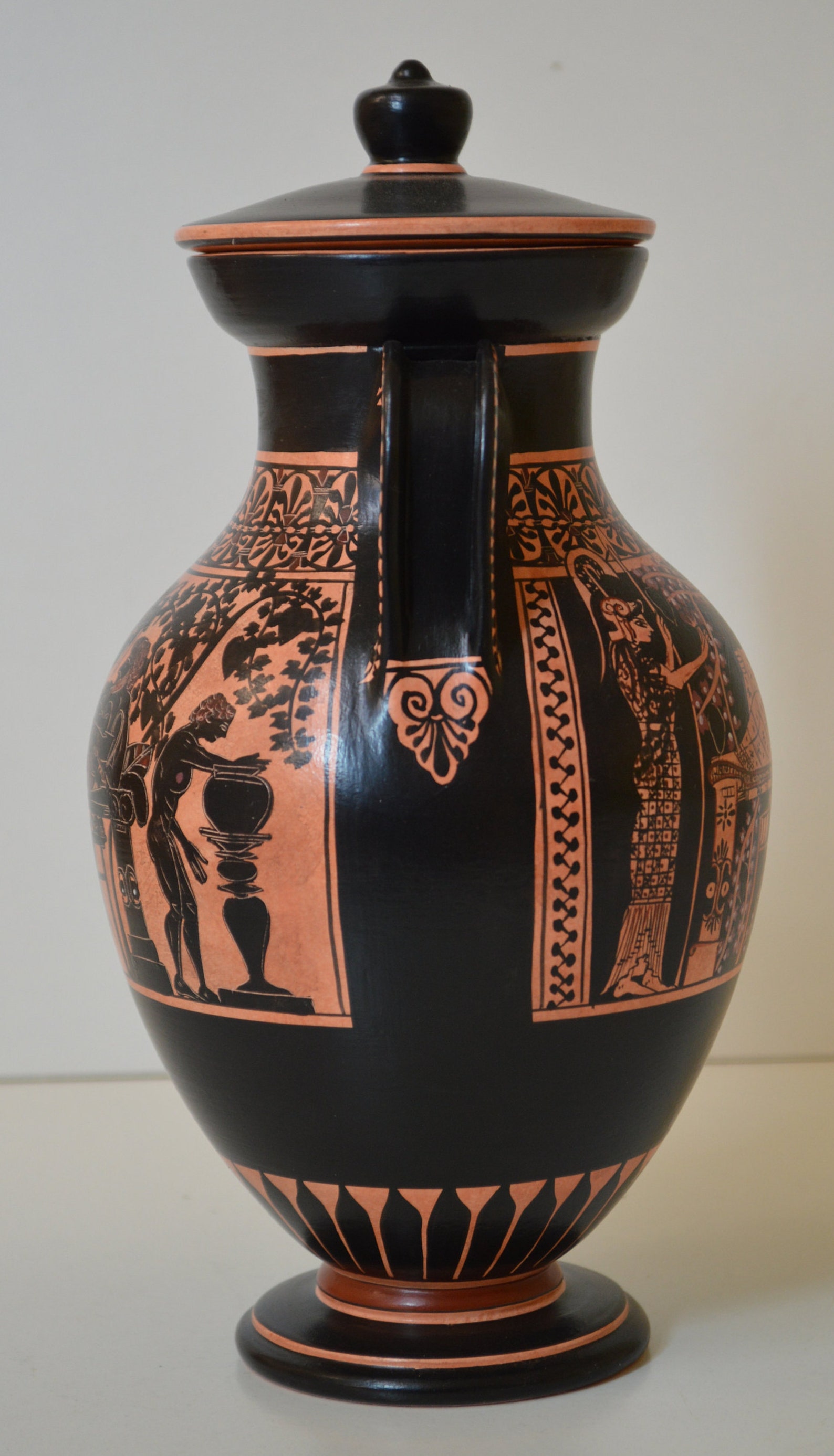 Bilingual Amphora Greek Pottery Red and Black Figure Hand - Etsy