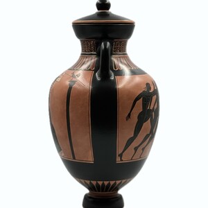 Greek Pottery, Hand Made Replica, Black Figure Amphora, Panathenaic ...