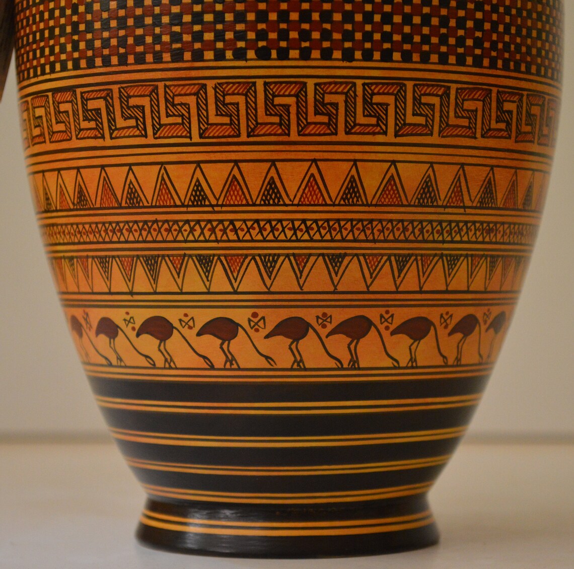 Greek Pottery Hand made replica Geometric Amphora | Etsy