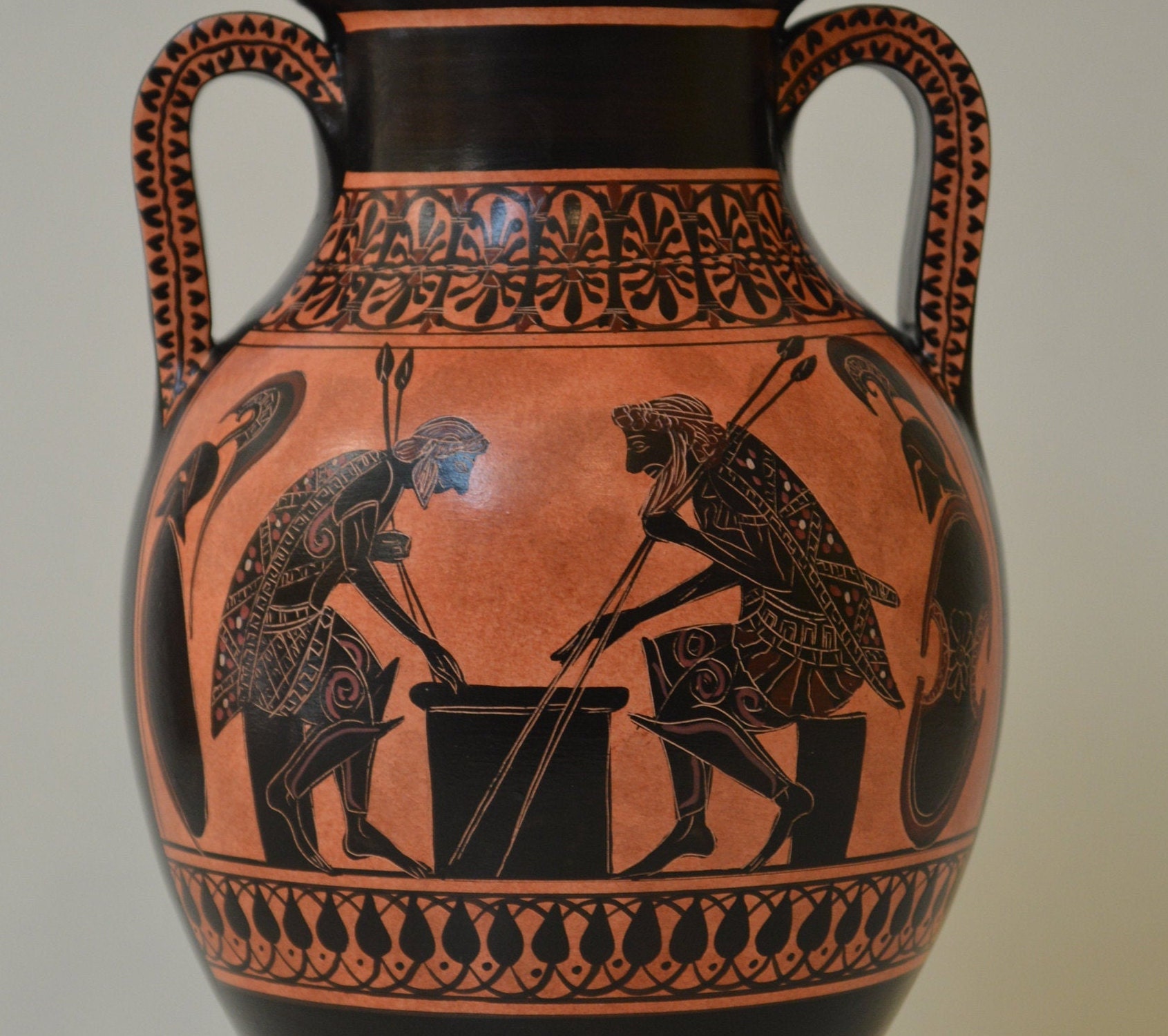 Greek Pottery Hand Made Replica Red and Black Figure - Etsy