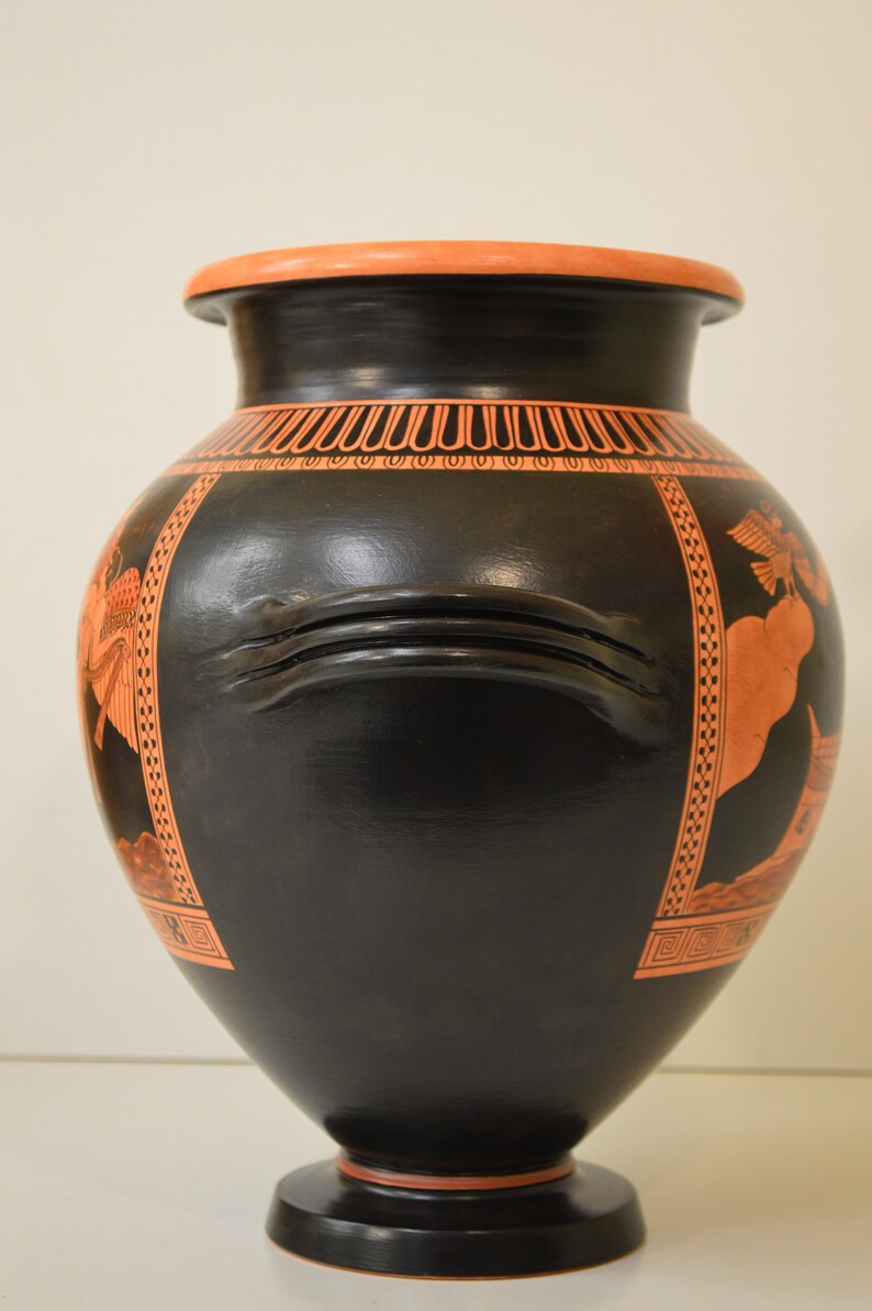 Greek Pottery Hand Made Replica Red Figure Stamnos Odysseus - Etsy