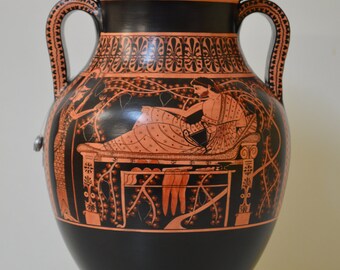 Greek Pottery Hand Made Replica Red and Black Figure | Etsy