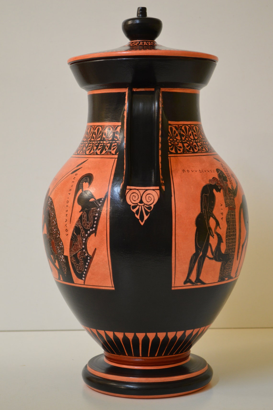 Greek Pottery Hand Made Replica Black Figure Achilles and | Etsy
